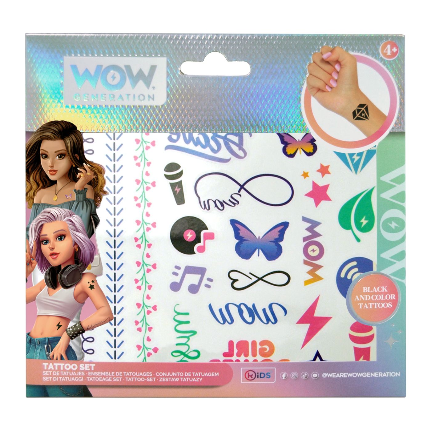 WOW Generation Tattoo Set of 50 Colour and Black & White Tattoos – Pinca.ae